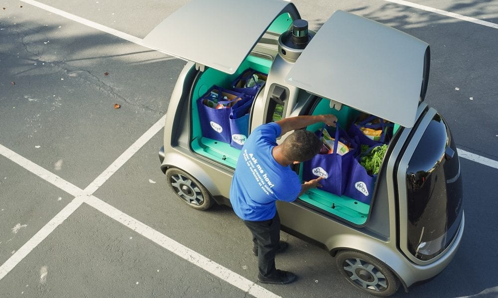 Kroger and Nuro Testing Driverless Cars to Deliver Groceries | Drone Below