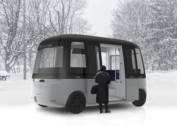 Autonomous Shuttle Bus for All Weather Conditions | Drone Below